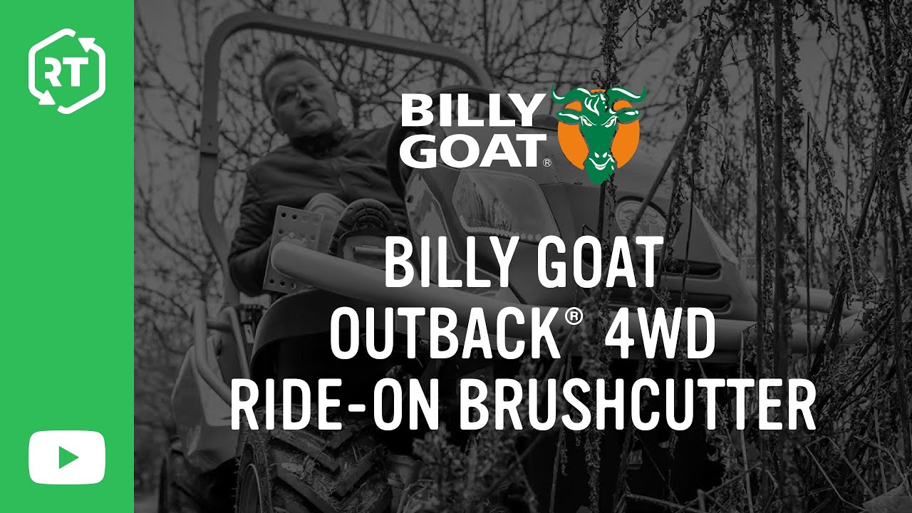 Billy Goat Outback® 4WD Ride-on Brushcutter - YouTube