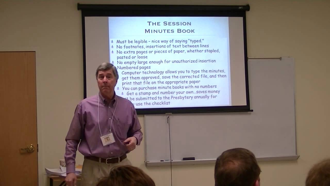 Clerk of Session Training Pt 6 The Minute Book - YouTube