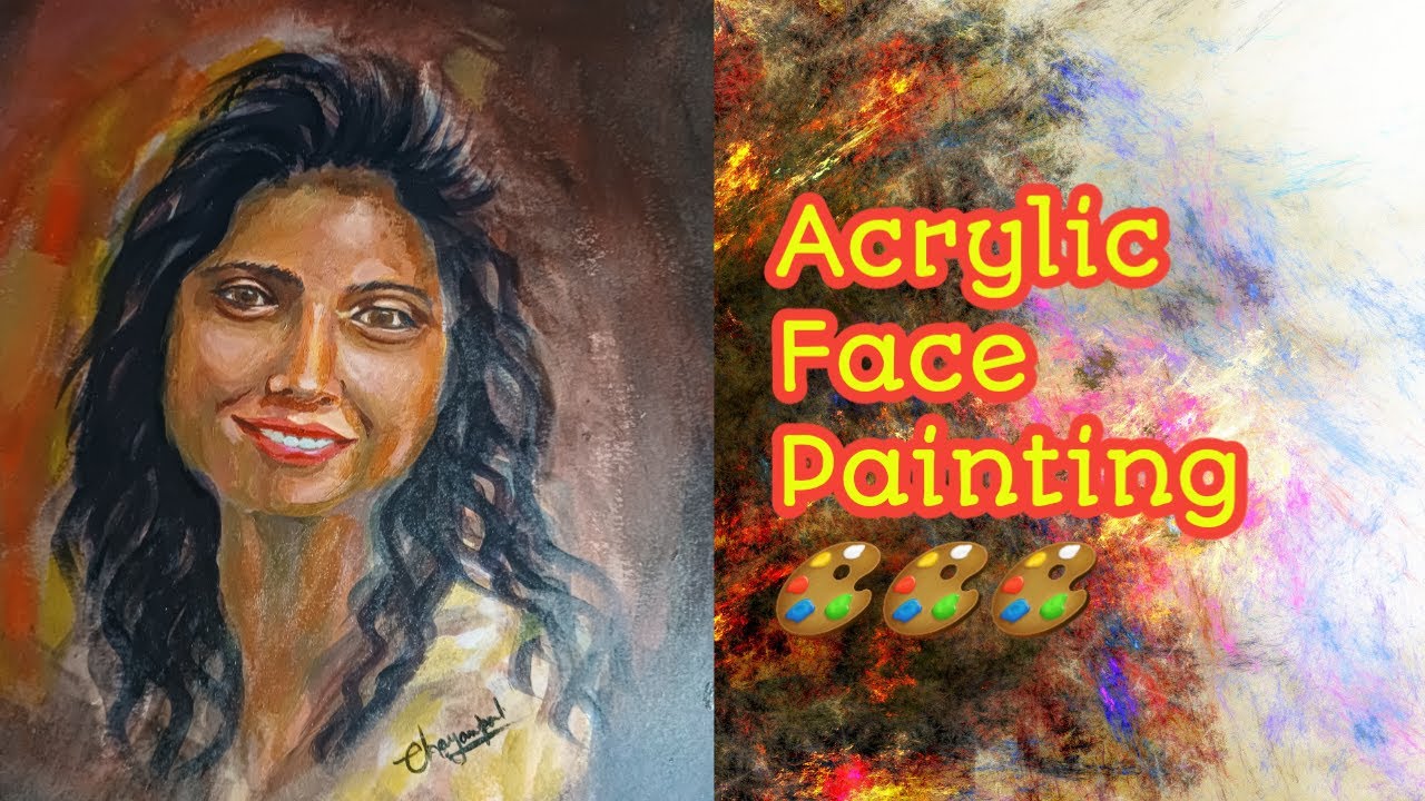 Girl Face Painting in Acrylic - YouTube