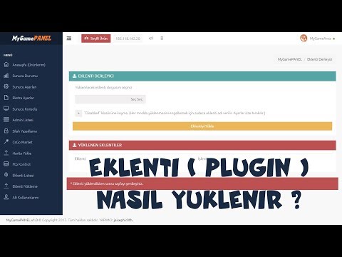 MyGamePANEL Servera Eklenti (Plugin) Nasıl Yüklerim ? - MyGameArea.NET