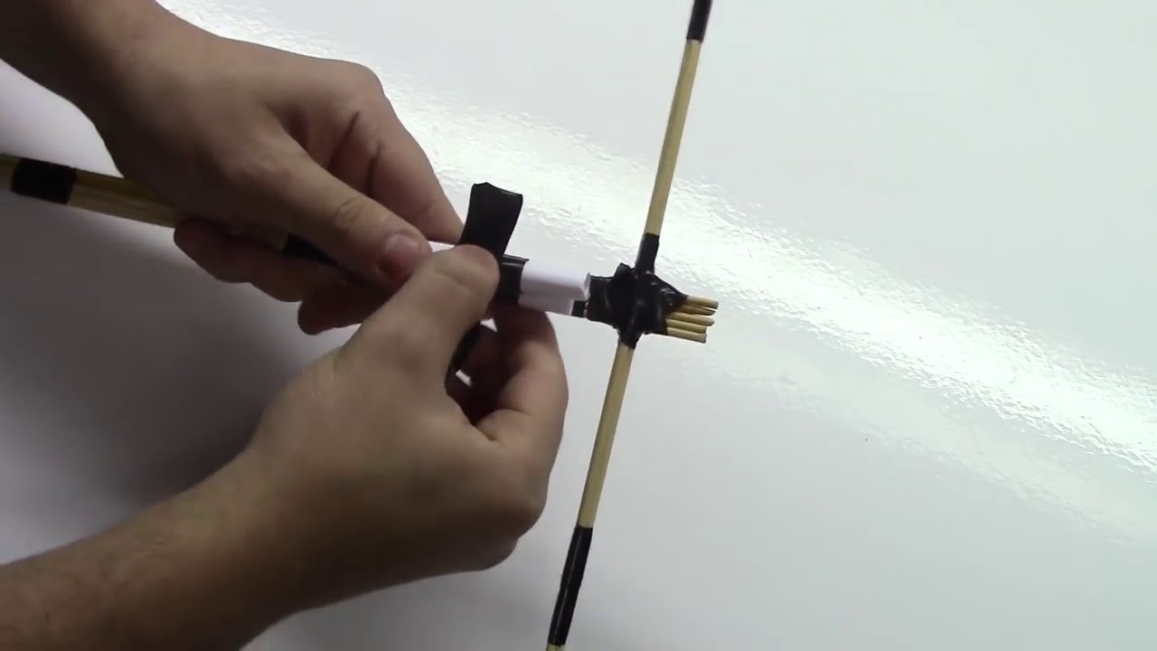 how to make a mini crossbow with simple steps DIY archery home made toy ...