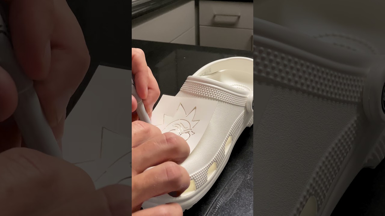 Custom Rick and Morty Crocs Using Stencils | Stencil Stop - YouTube