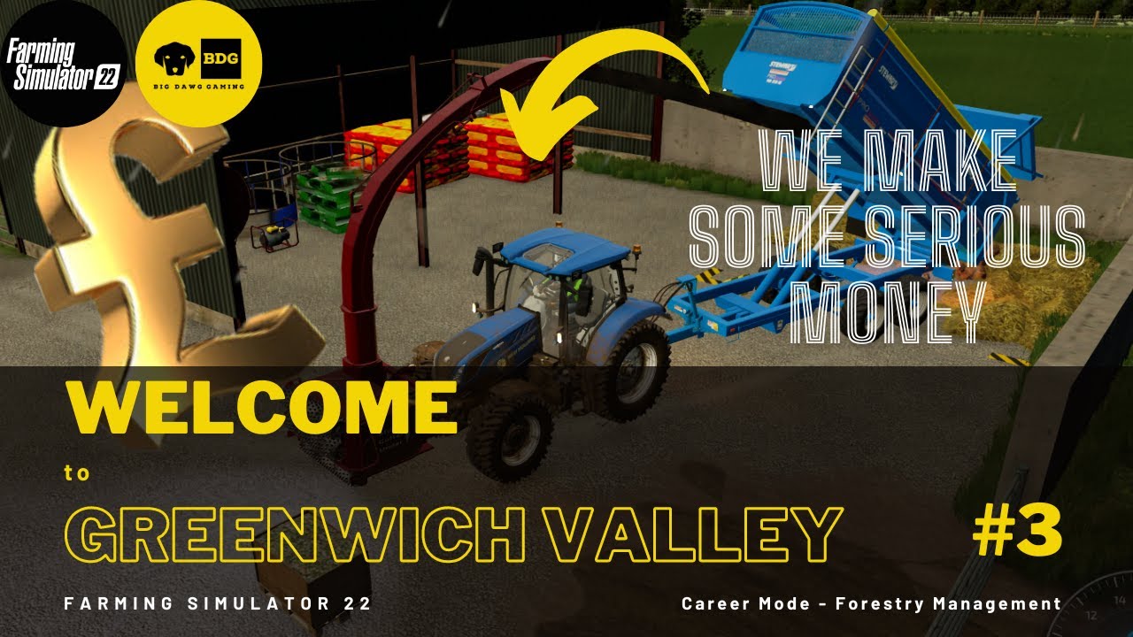FS22 | Greenwich Valley Career Mode ep3 | We begin to tame the forest ...