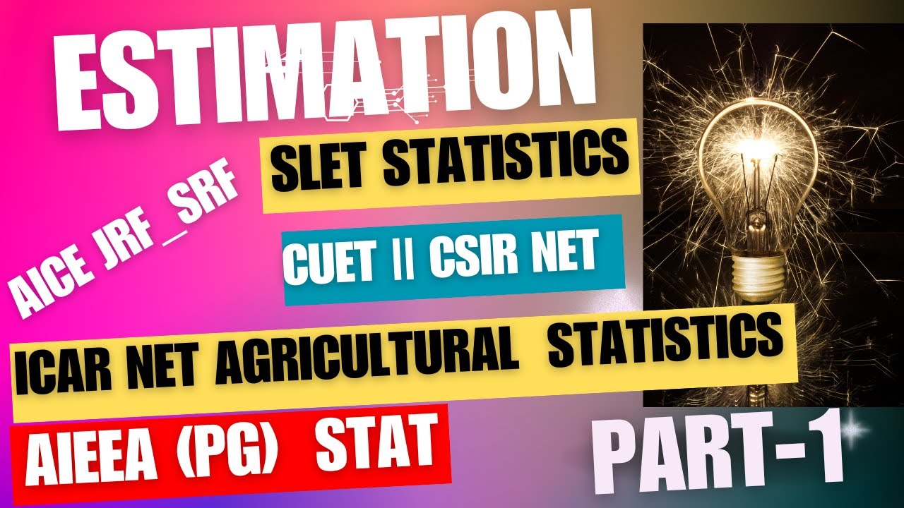Estimation || Statistical Inference || 10 Solved MCQ|| Part-1| For SLET ...