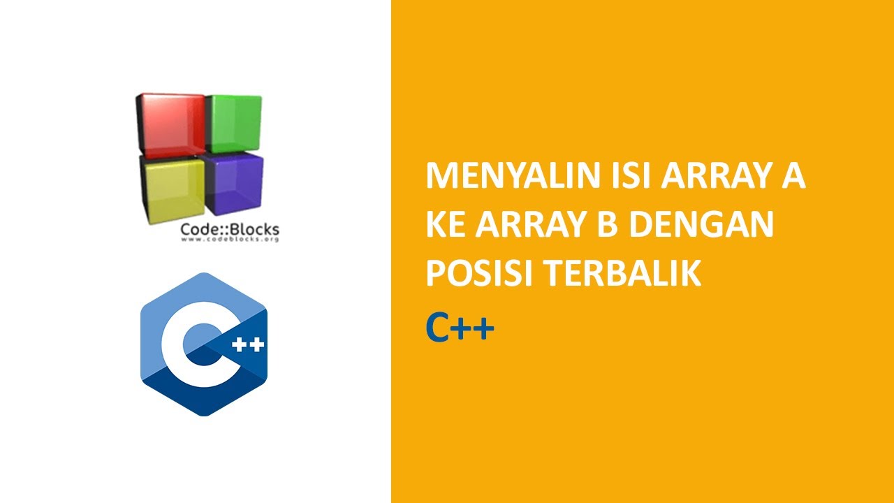 menyalin isi array A ke array B dengan posisi terbalik - YouTube