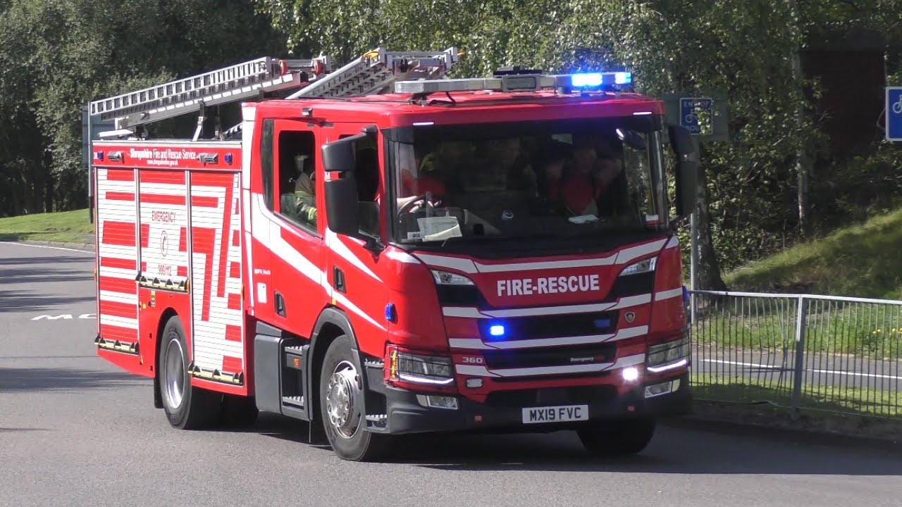 Shropshire Fire & Rescue Service - Telford RP Turnout - YouTube