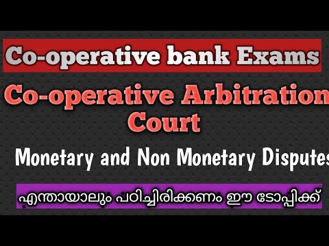 Co-operative Arbitration Court/ Monetary and Non Monetary disputes/ Co ...