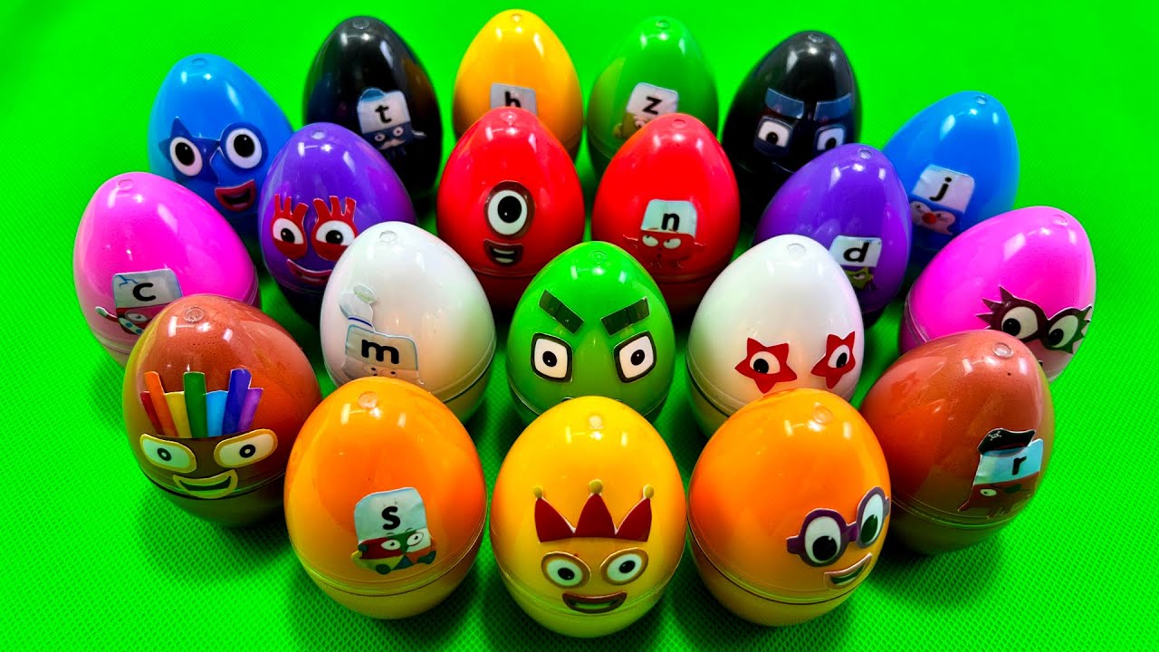 Numberblocks & Alphablocks - Looking SLIME with Mini Dinosaur Eggs ...