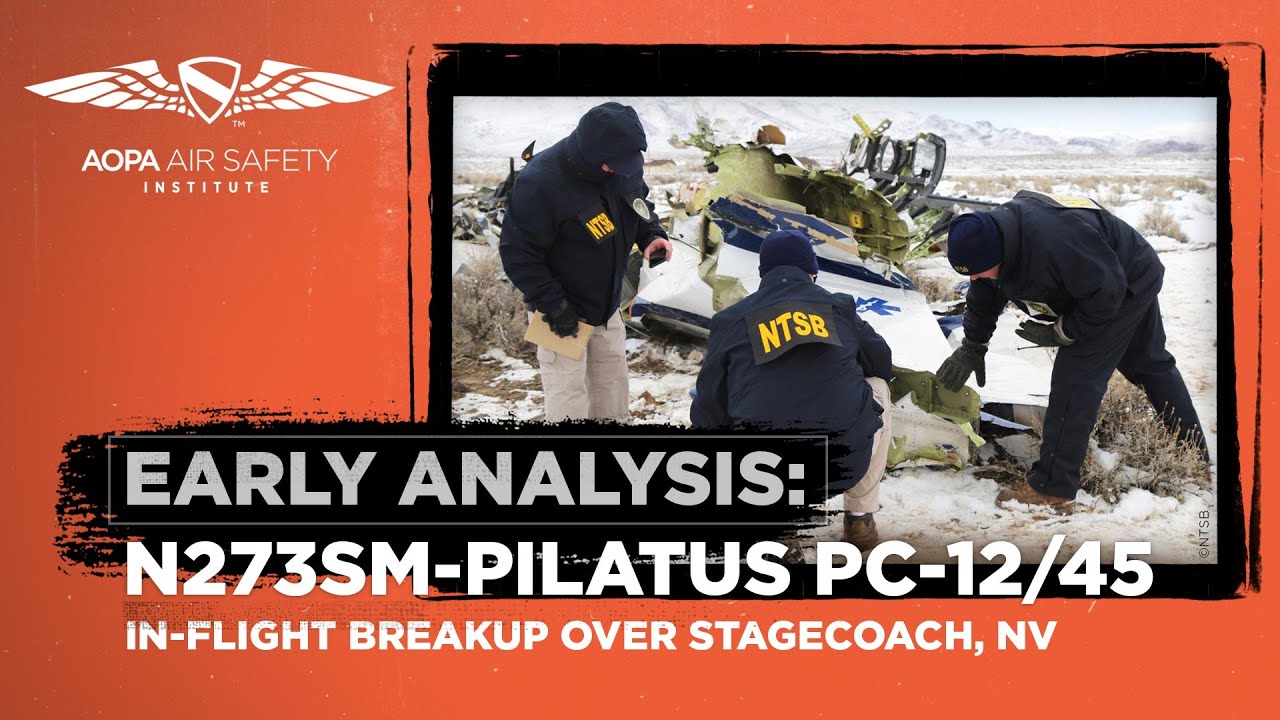 Early Analysis: PC-12 In-flight Breakup Over Stagecoach, Nevada - YouTube