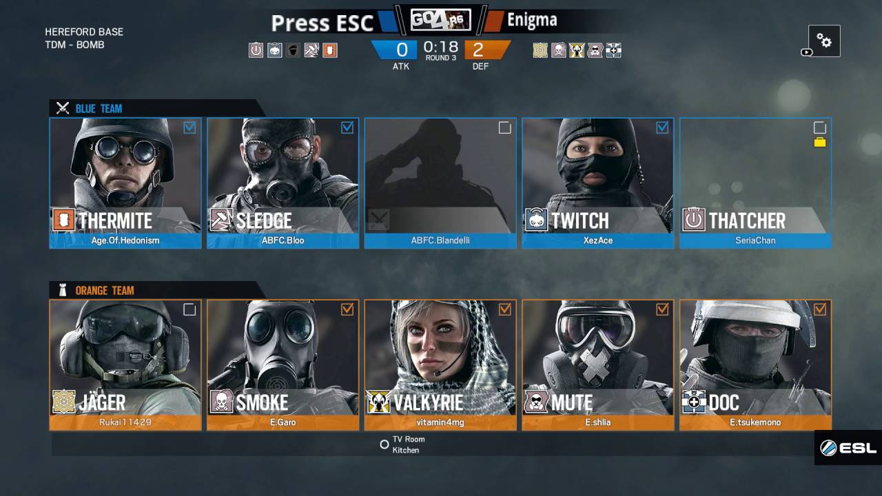 ESL R6 (PC) Asia Community Cup #5 quater finals Press Escape vs Enigma ...