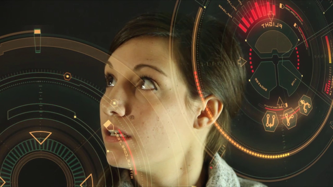 Wife uses new custom PC with heads up display - YouTube