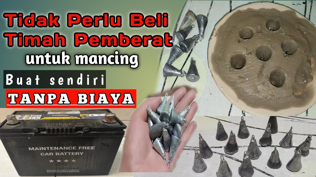 Cara membuat timah pancing dari aki bekas - YouTube