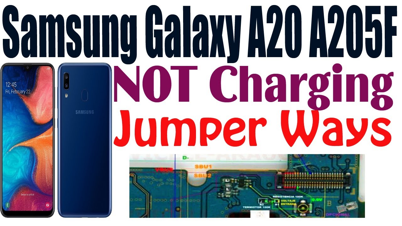 Samsung Galaxy A20 A205F Charging Ways Repair Not Charging Problem #GSM_Free_Equipment - YouTube