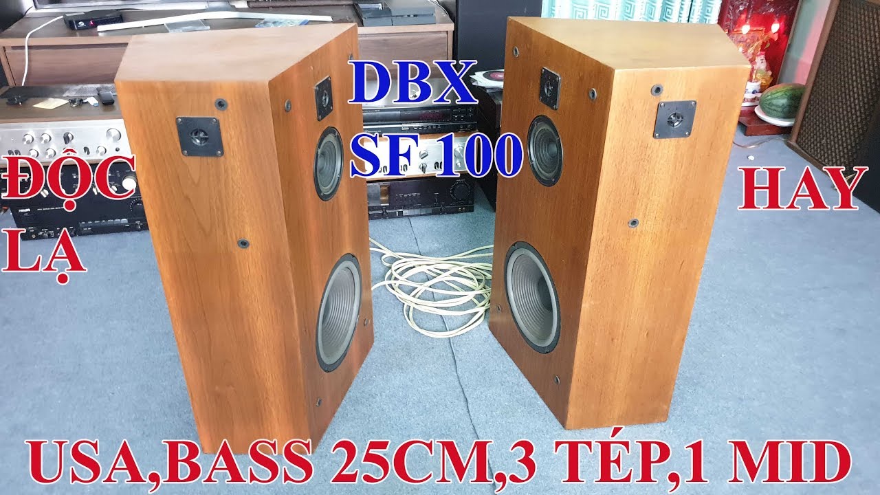 1 cặp loa độc lạ của MỸ DBX SF 100,KARAOKE,NGHE NHẠC TUYỆT VỜI,bass ...