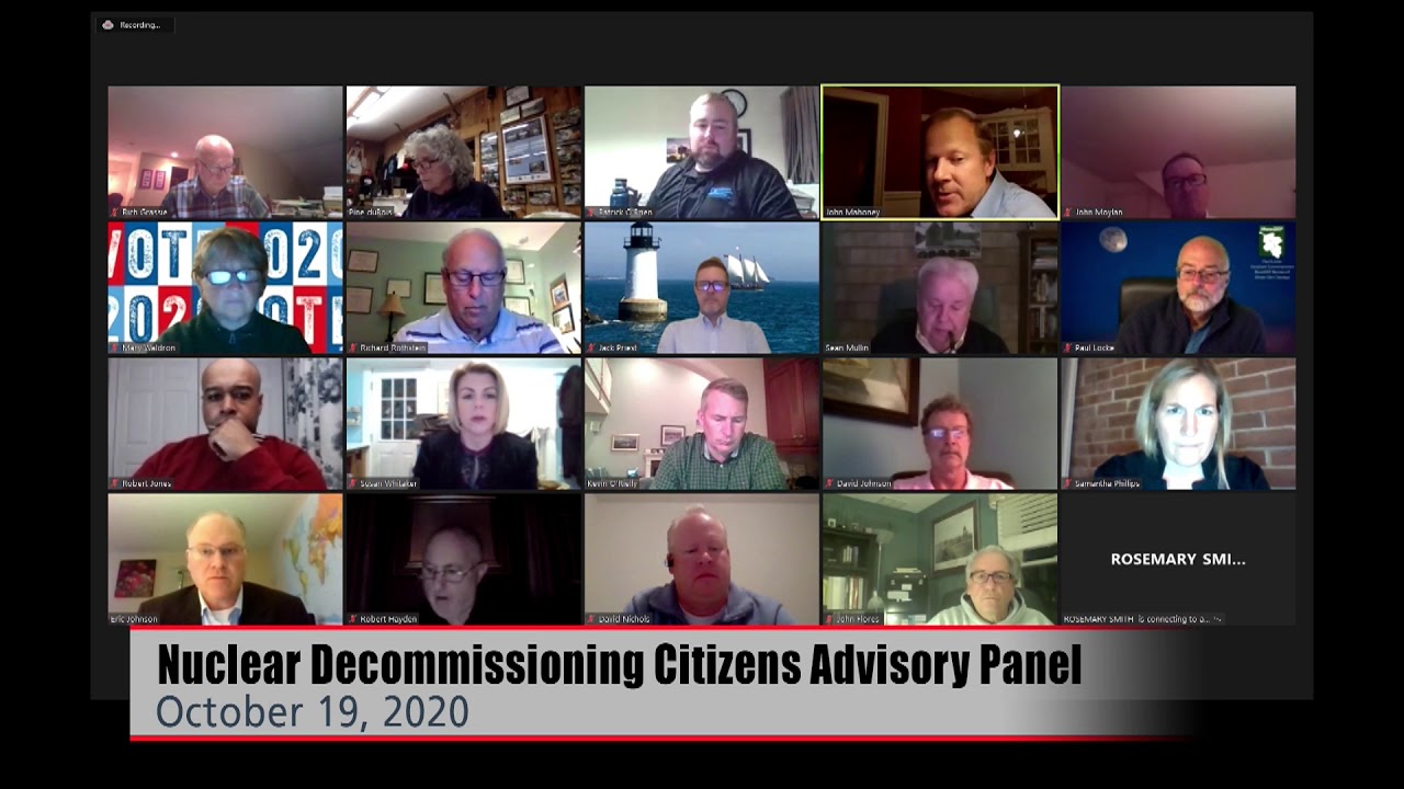 NDCAP Meeting: 10/19/20: Nuclear Decommissioning Citizens Advisory ...