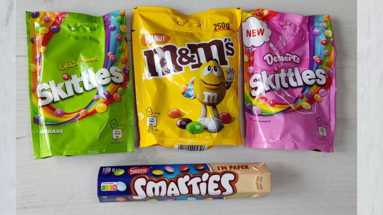 Skittles, M&M's, Smarties🌈| ASMR - YouTube