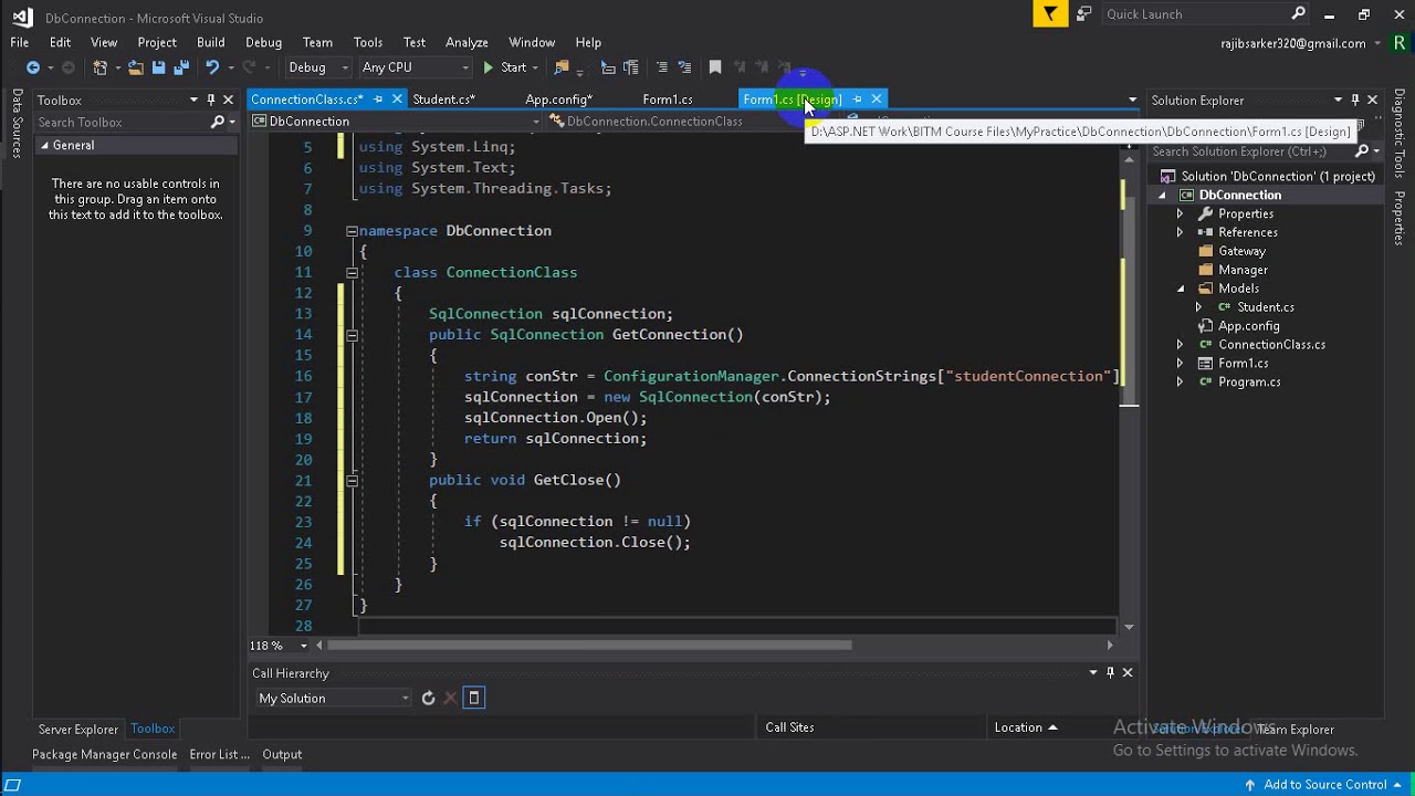 Database Connection in ASP.Net C# with SQL Server || Part 02 - YouTube