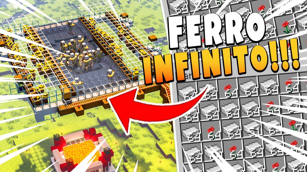 ️ MELHOR FARM de FERRO do MINECRAFT JAVA e BEDROCK (FERRO INFINITO ...