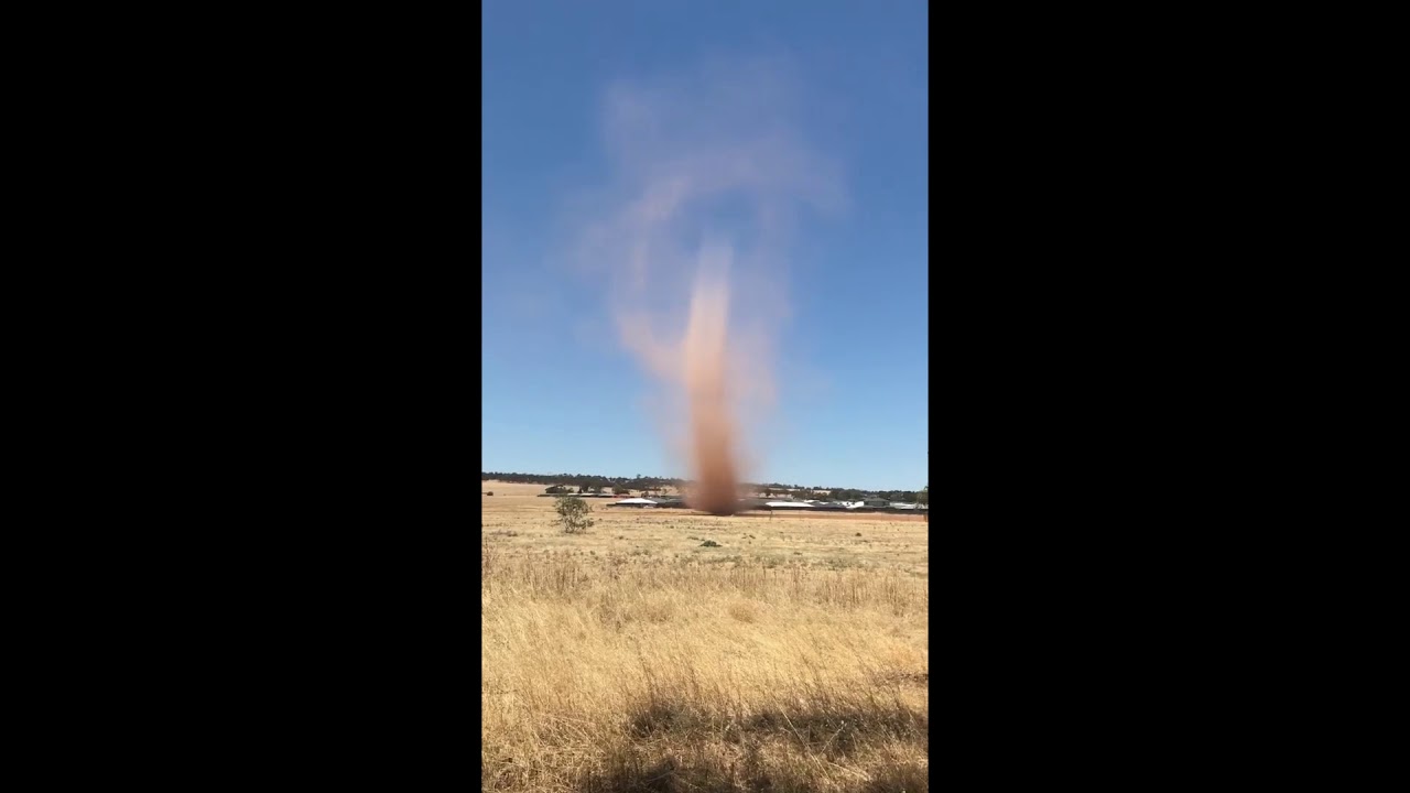 Dust Devil Whirls Across Drought-Hit Land in South Australia - YouTube