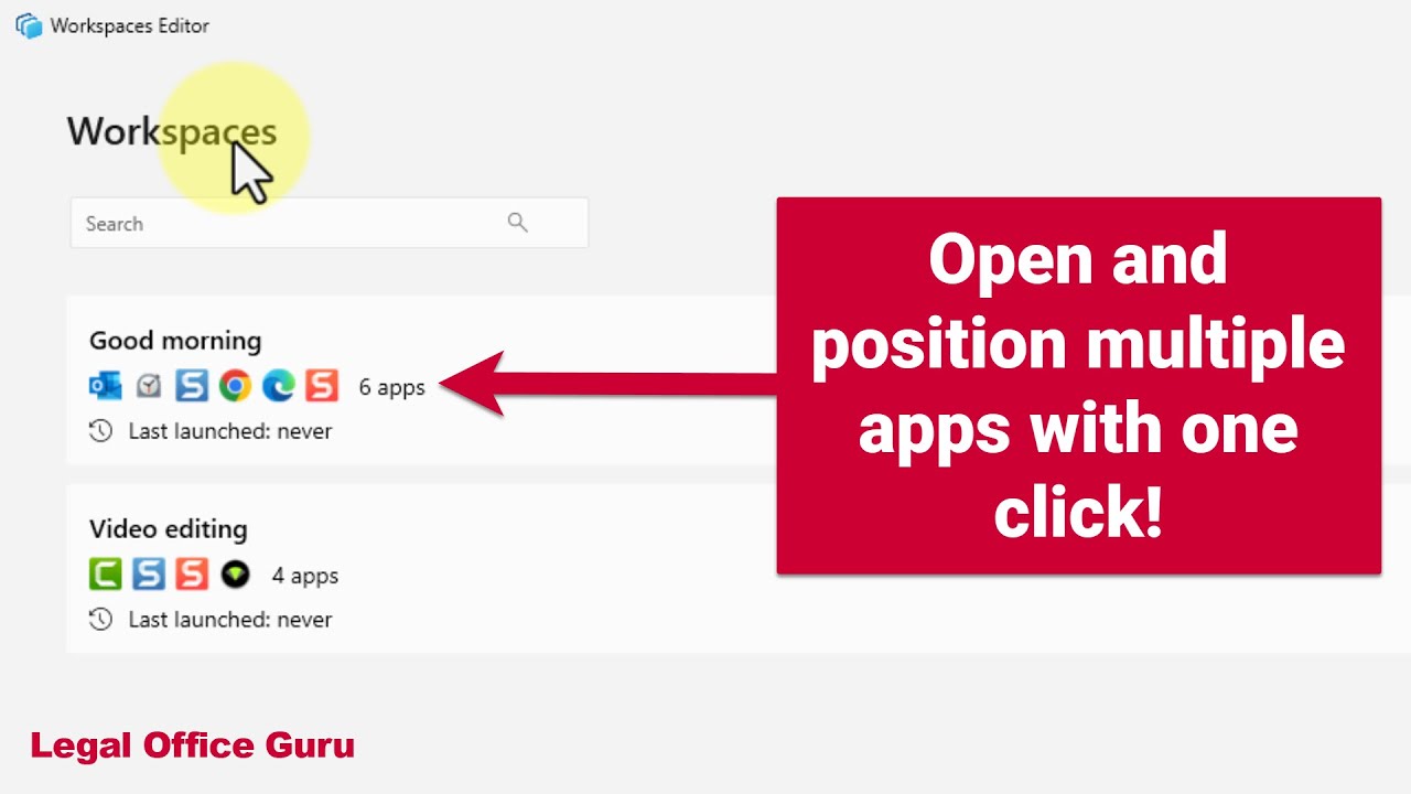 Open all your Windows apps with Workspaces - YouTube