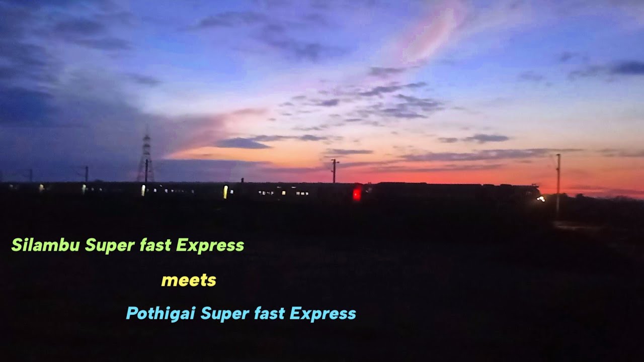 Silambu Express meets Pothigai Express at Virudhunager | REMT moves from Tenkasi to Ambasamudram ...