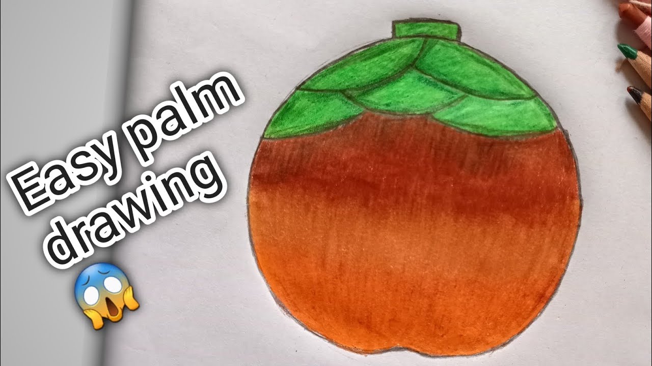How to draw palm 🌴😊||Palm drawing easy||How to draw palm fruit. - YouTube