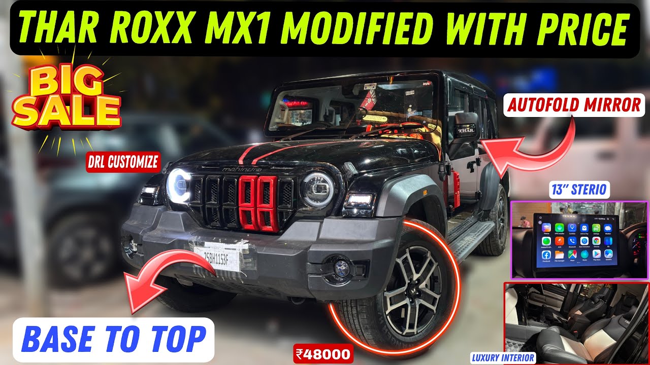 Thar Roxx Mx1 Modified With Price Thar Roxx Modification Modified Thar ...