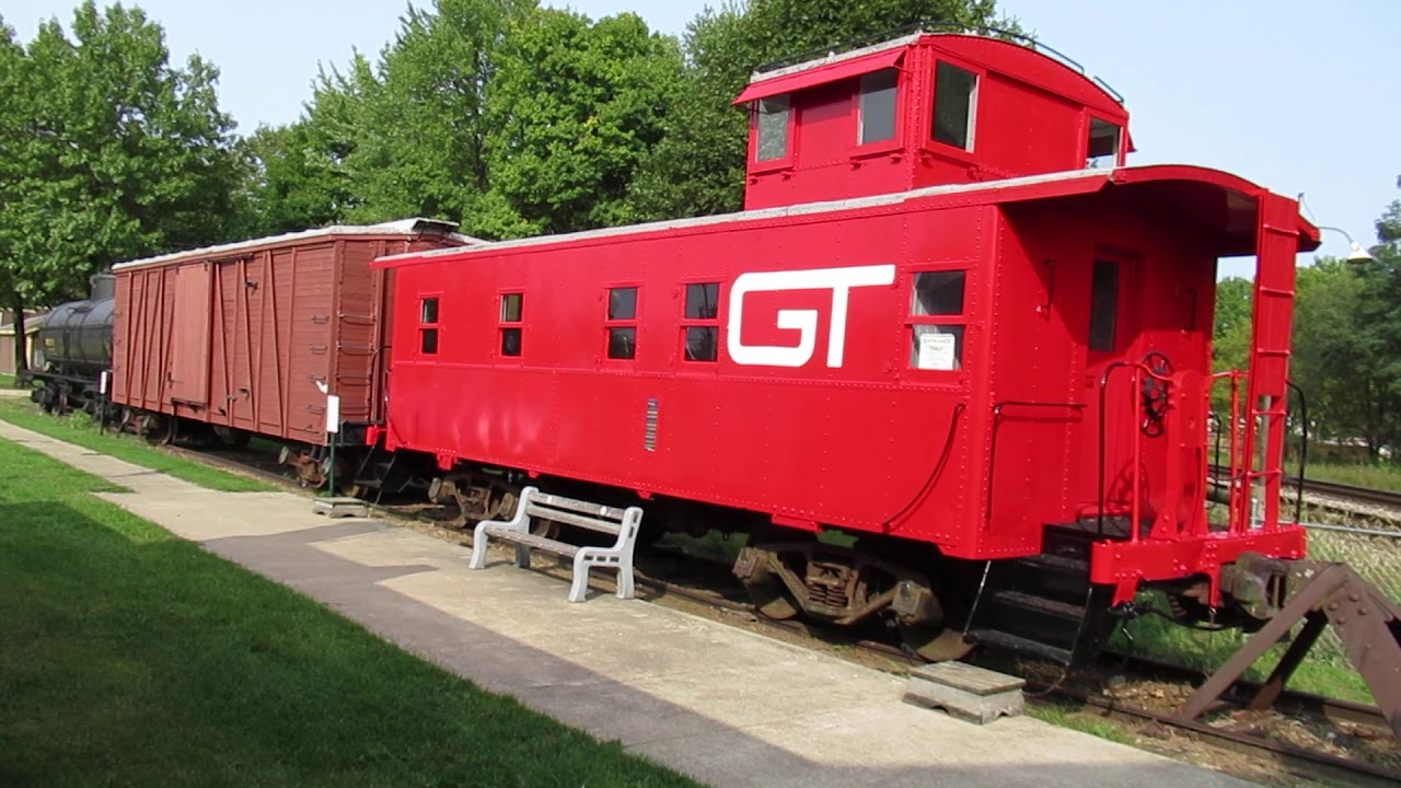 Grand Trunk Western steel caboose recently repainted red in 2020 at ...