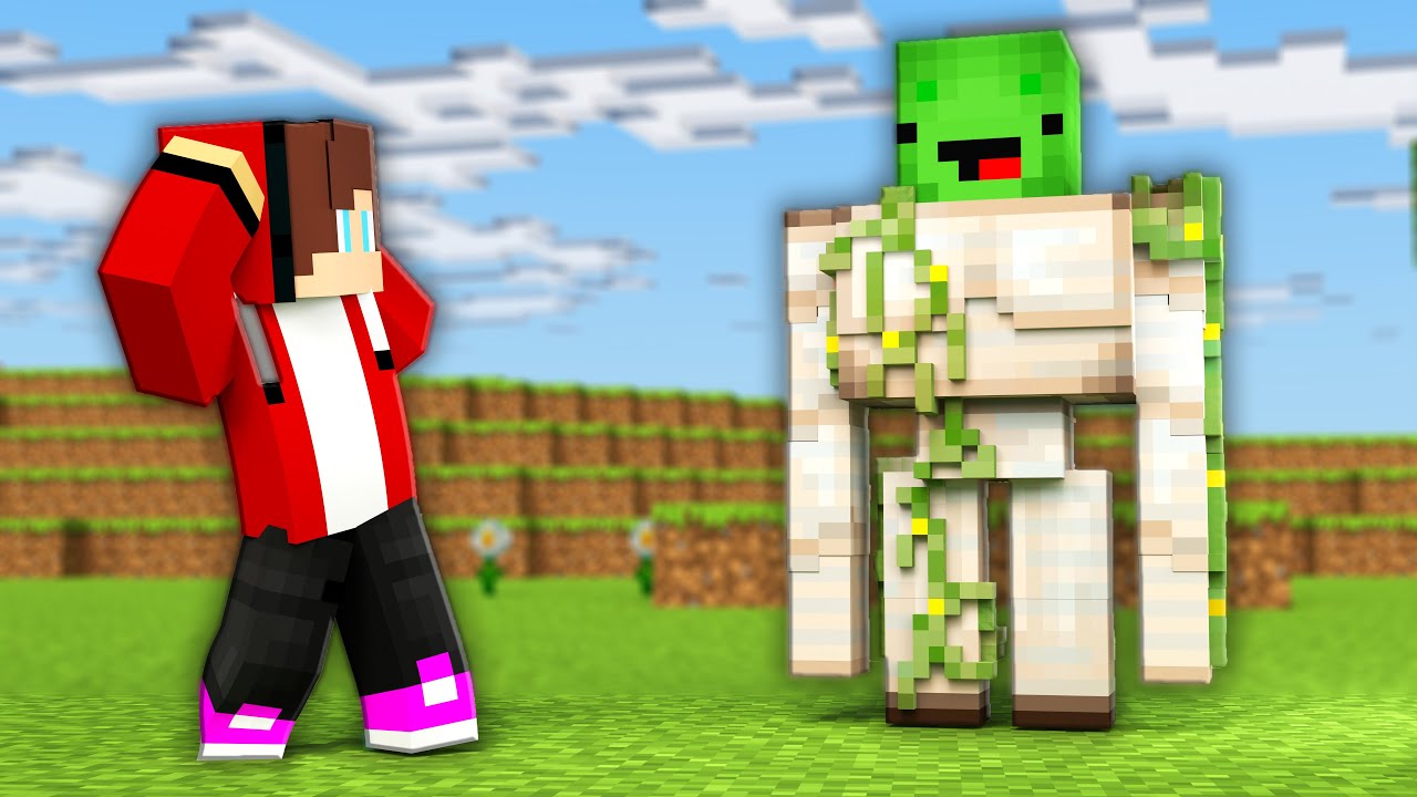 Mikey Pranked JJ as Iron Golem in Minecraft Challenge (Maizen Mazien ...