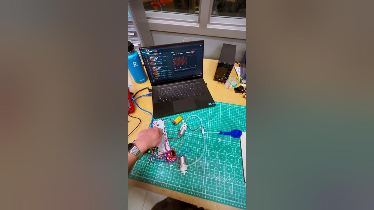 Control air pumps with an Arduino to inflate or deflate a balloon using buttons. #arduinoproject ...