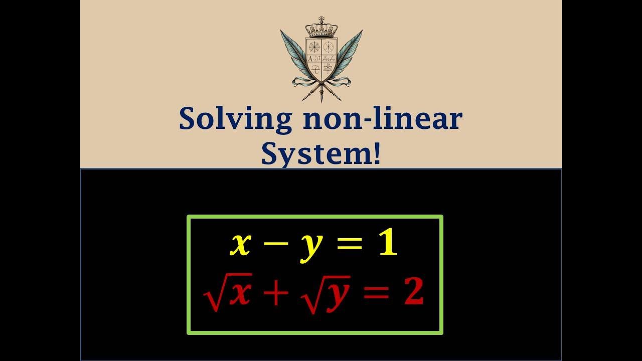 Math Exam Test / Solving a non linear system of equations - YouTube