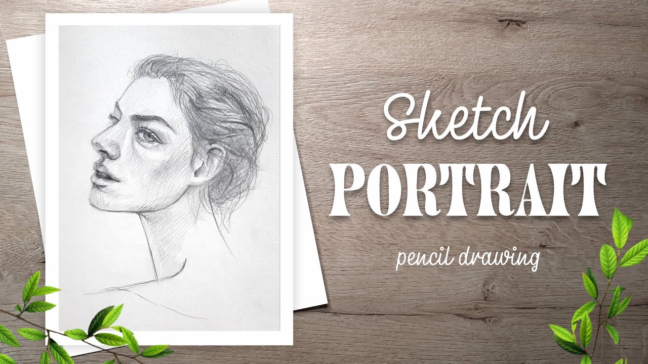 Drawing a Portrait of a girl in pencil / Quick sketch / I'm learning to ...
