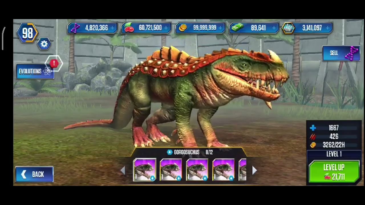 JURASSIC WORLD THE GAME GORGOSUCHUS!! - YouTube