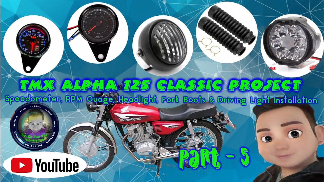 Honda Tmx 125 Alpha |Classic Build Part 5 Speedometer RPM Gauge ...