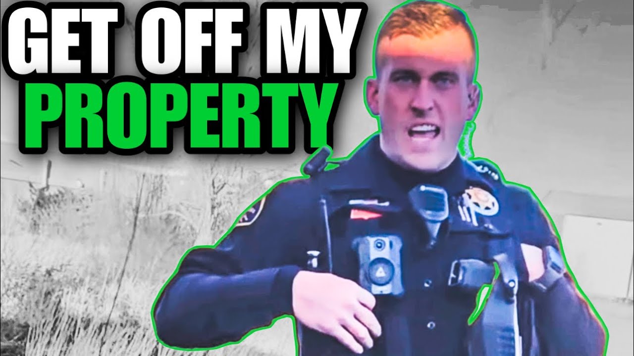 Cops Better Leave My Property Now and be glad we’re not in TEXAS - YouTube