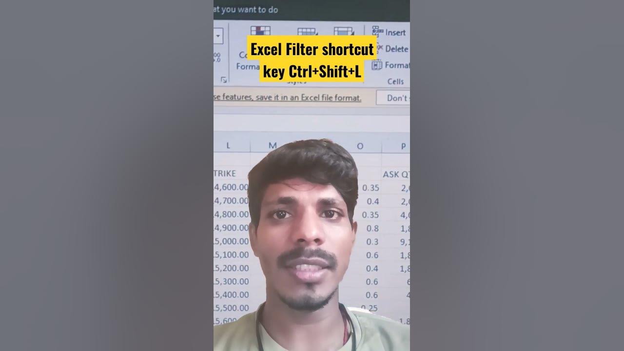 Msexcel Exceltutorial Excelbeginners Excel Shortcut Key For Excel Filter Youtube