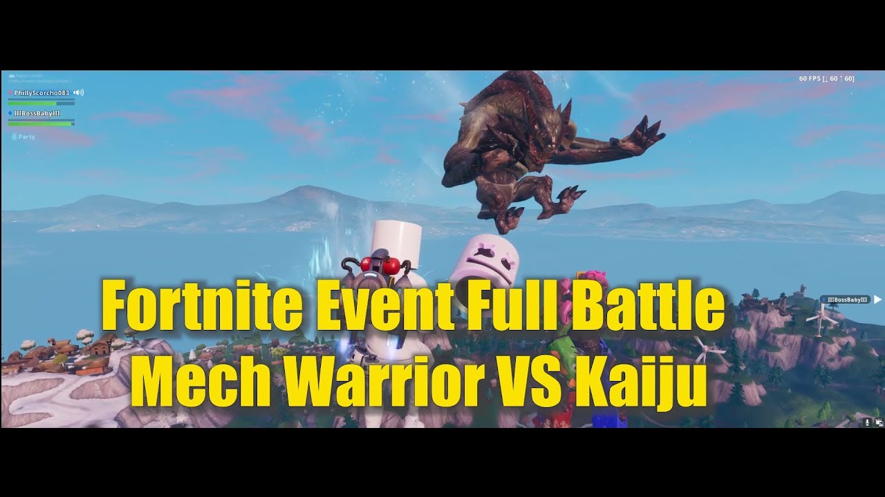 Live Event Fortnite MUST SEE Epic Battle Mech vs Kaiju - YouTube