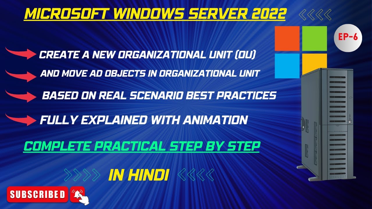 Windows Server 2022: Create A New Organizational Unit (OU) | Move ...