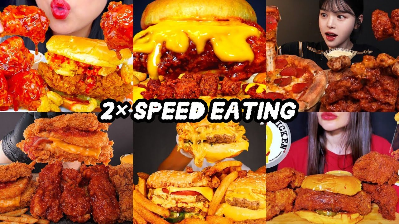2× SPEED EATING SOUND | MUKBANG FAST FOOD | MUKBANG COMPILATION | TACOS ...