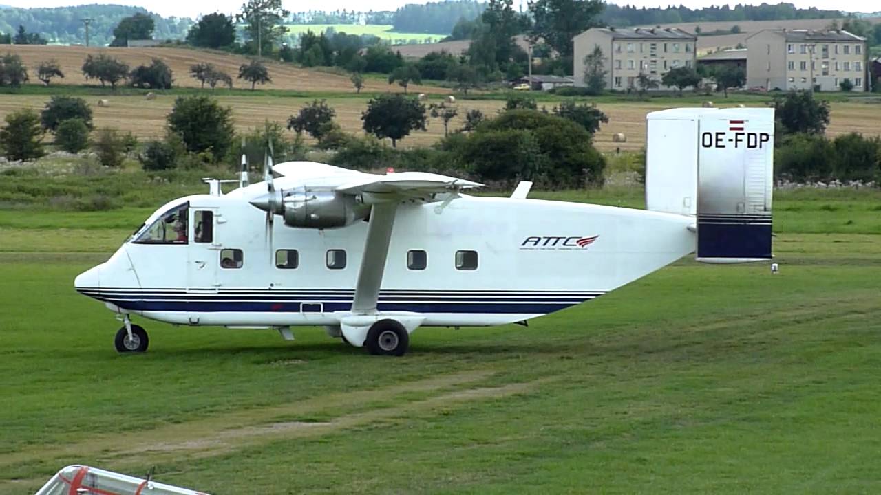 Pink Aviation Shorts Skyvan landing at Klatovy 1 - YouTube