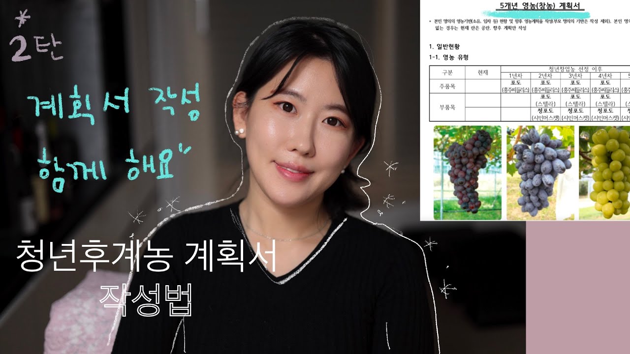 청년후계농 청년창업농 사업계획서 영농계획서 작성법 2탄 📕 농업관련 지원사업 귀농귀촌 청년창업 Youtube