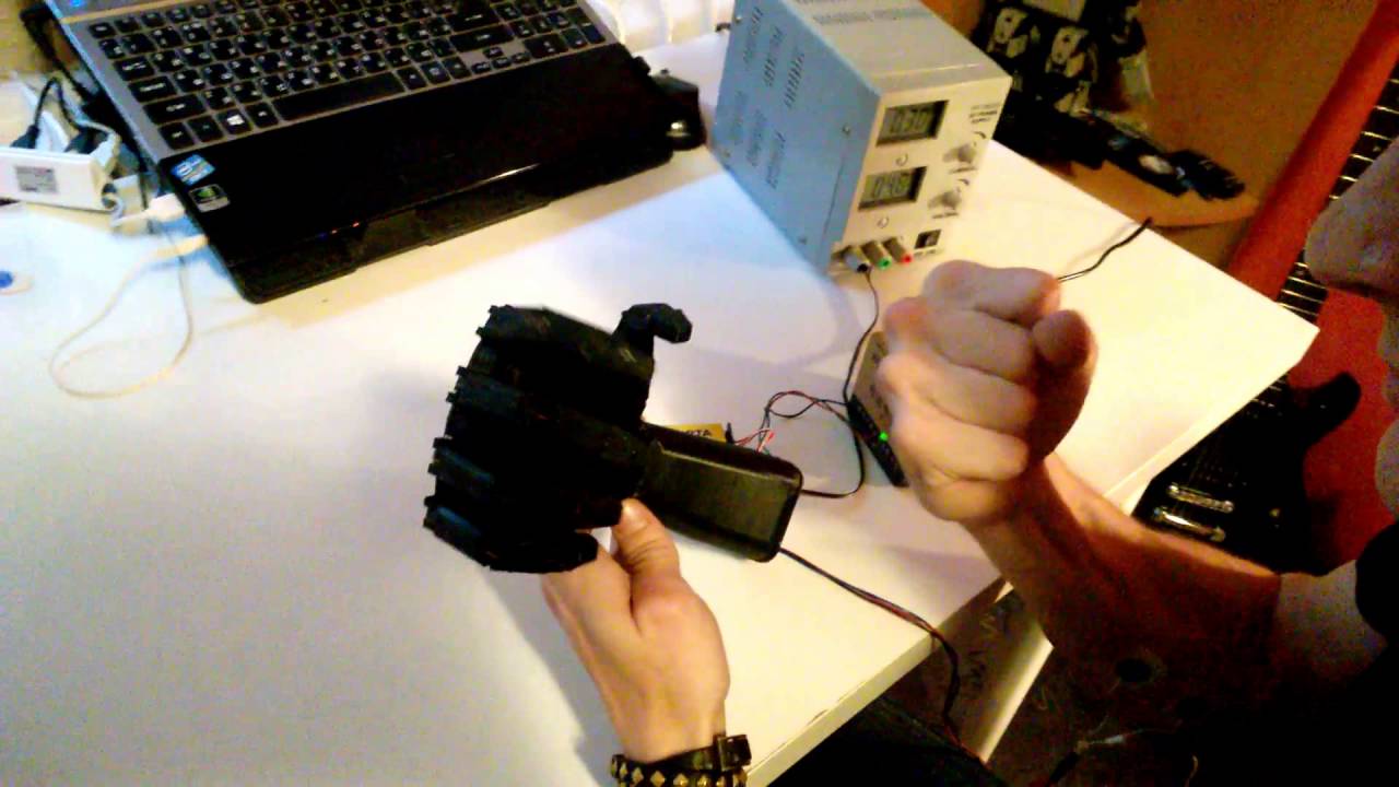 Prototype of hand prosthesis - YouTube