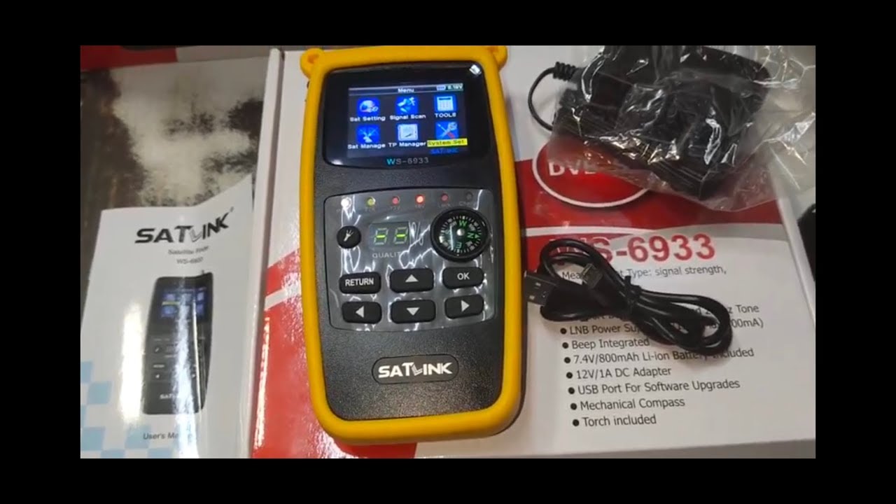 satlink satellite meter ws-6933 DVB s2 - YouTube