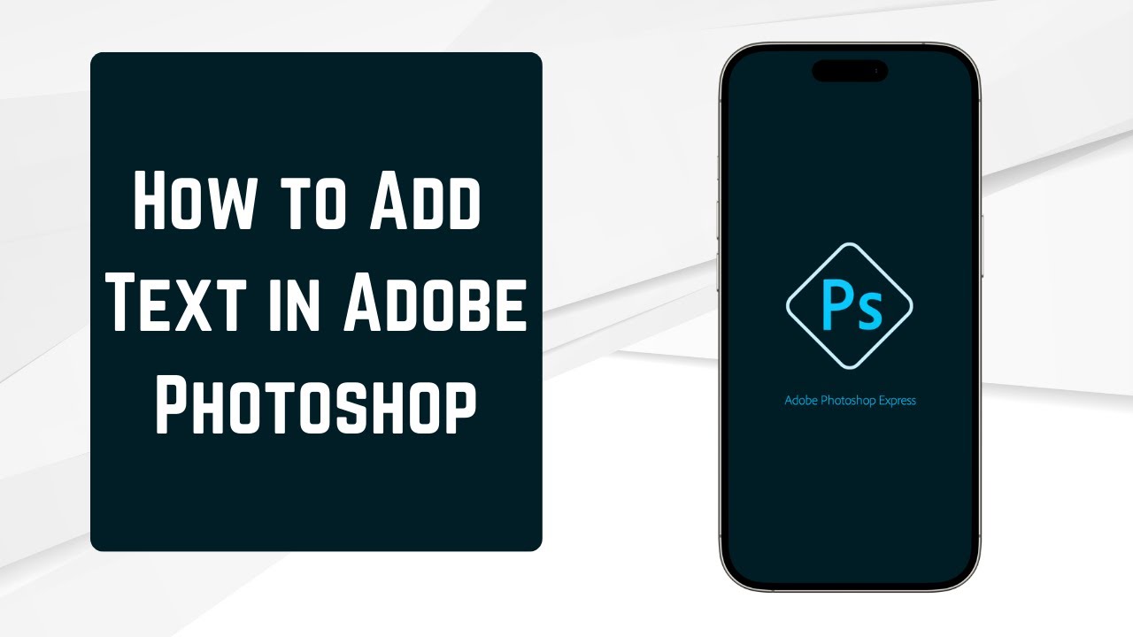 How to Add Text in Adobe Photoshop | Easy Step-by-Step Guide - YouTube