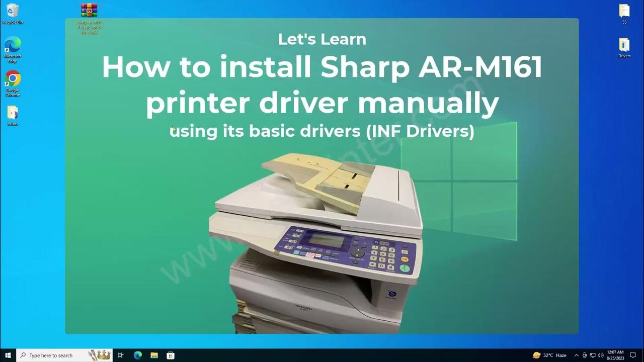 How to Install Sharp AR-M161 Printer Driver on Windows 11, 10, 8, 7 - YouTube