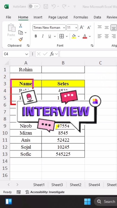Microsoft Excel Job Interview Questions And Answers Shorts Viralshorts Youtube