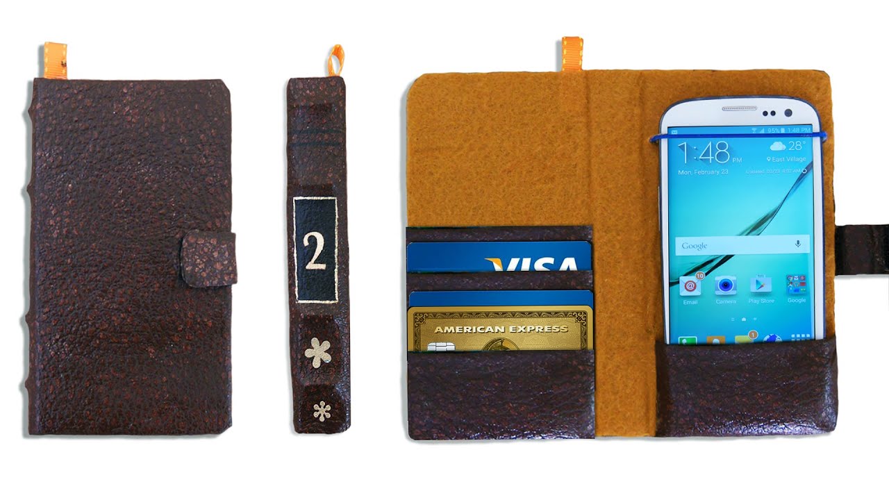 CELL PHONE CASE AS A BOOK DIY - YouTube