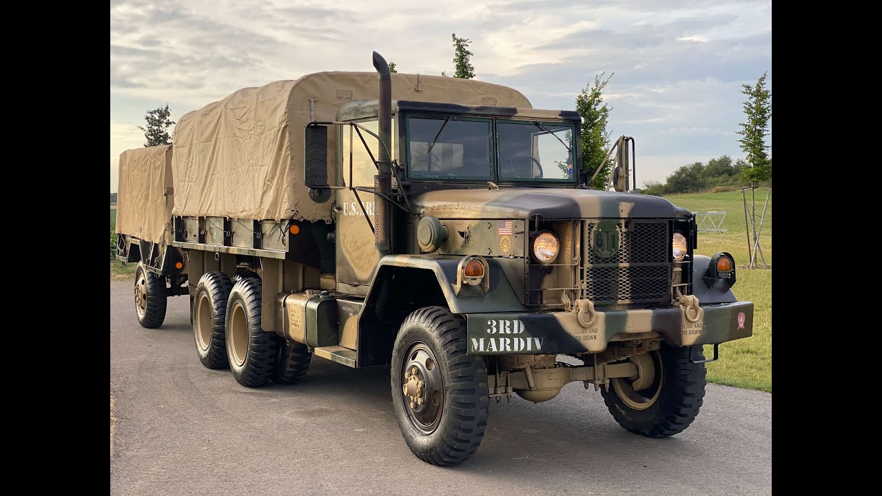 1970 AM GENERAL M35 series 6x6 + trailer - YouTube