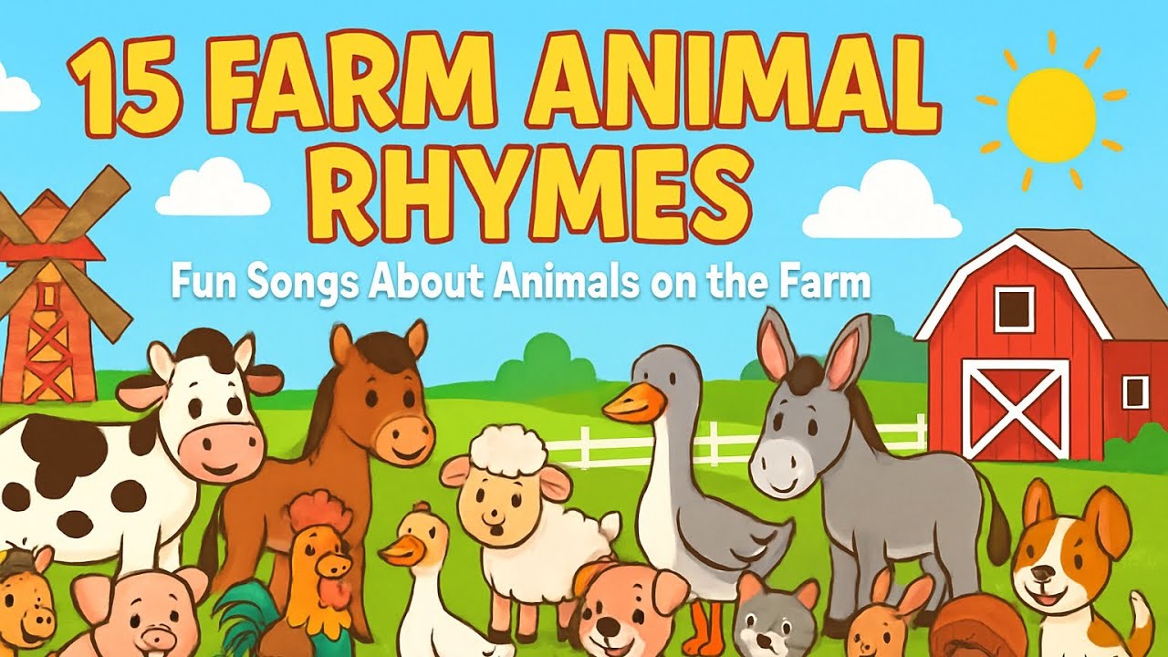 15 Funny Farm Animals for Toddlers | Fun Songs About Animals on the ...