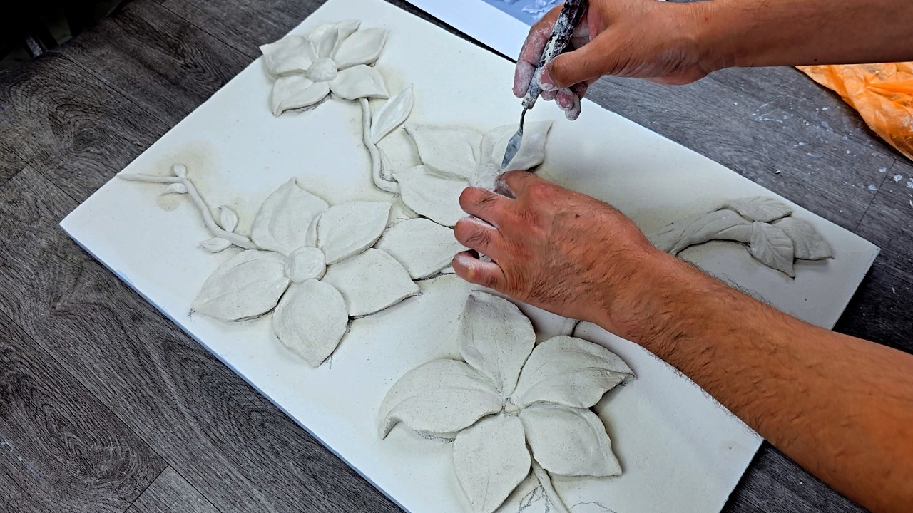 An easy way to make a beautiful bas - relief - YouTube